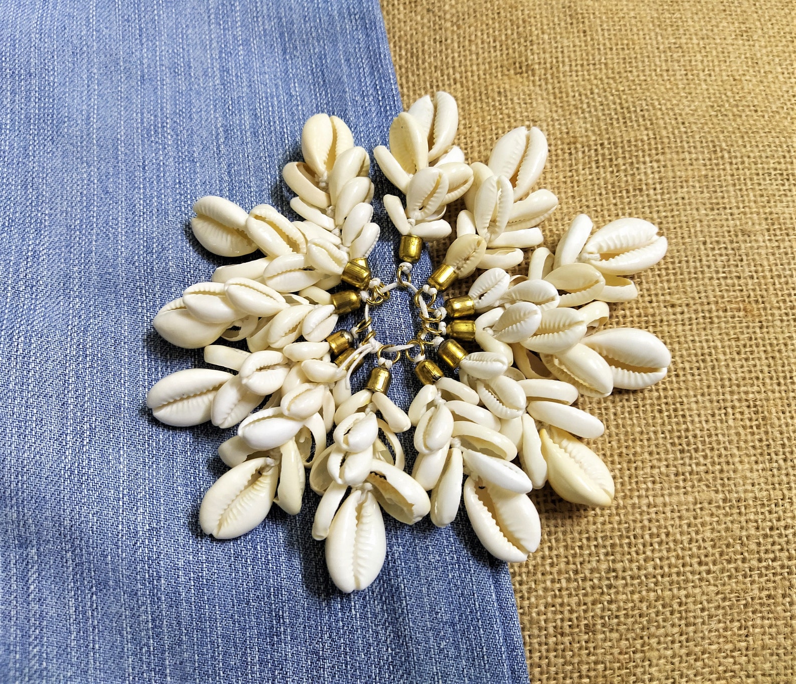 Cowry Shell Motifs, Cowry Shell Bunch Tassels, Beaded Cowrie Tassels ...