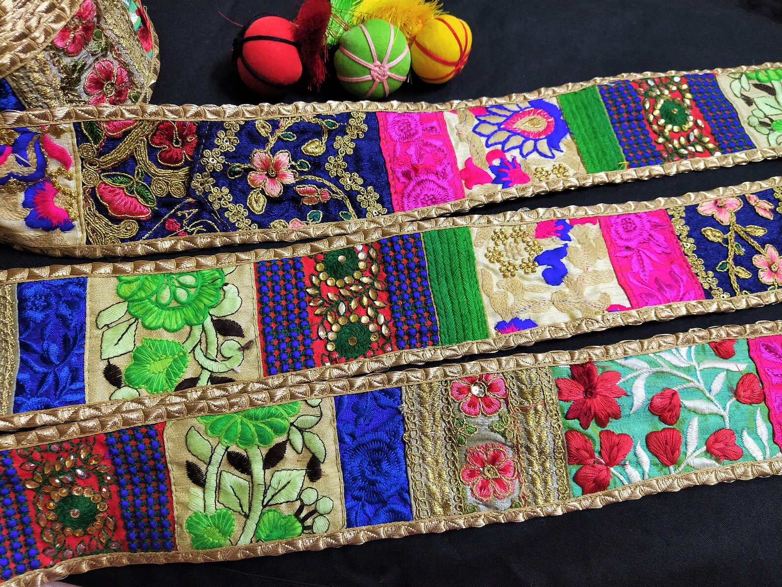 Indian Patch Embroidered Lace Handmade Trim Sari Border - Etsy