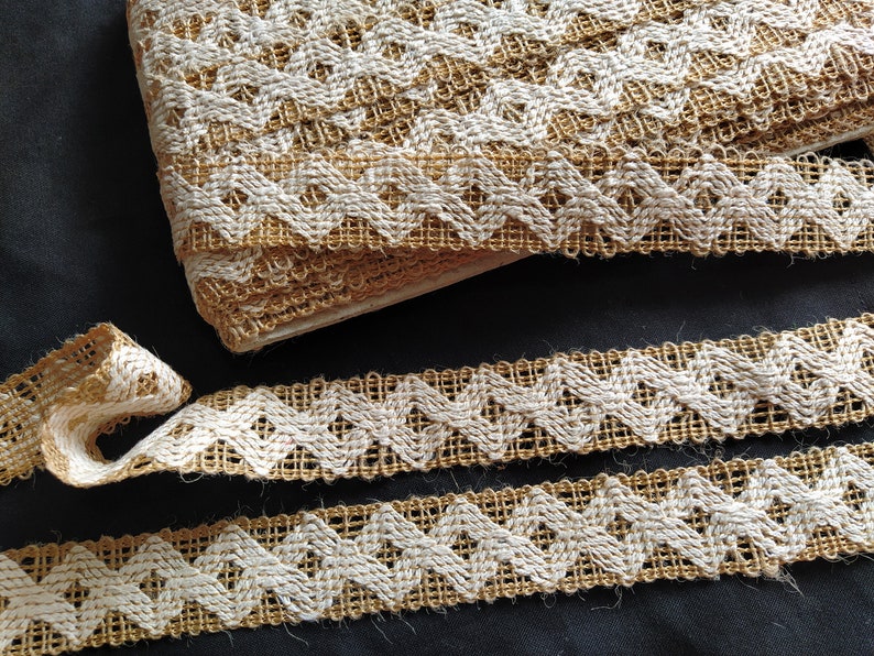 9 Yards Natural Handspun Jute Trim Jute Lace Indian Jute | Etsy