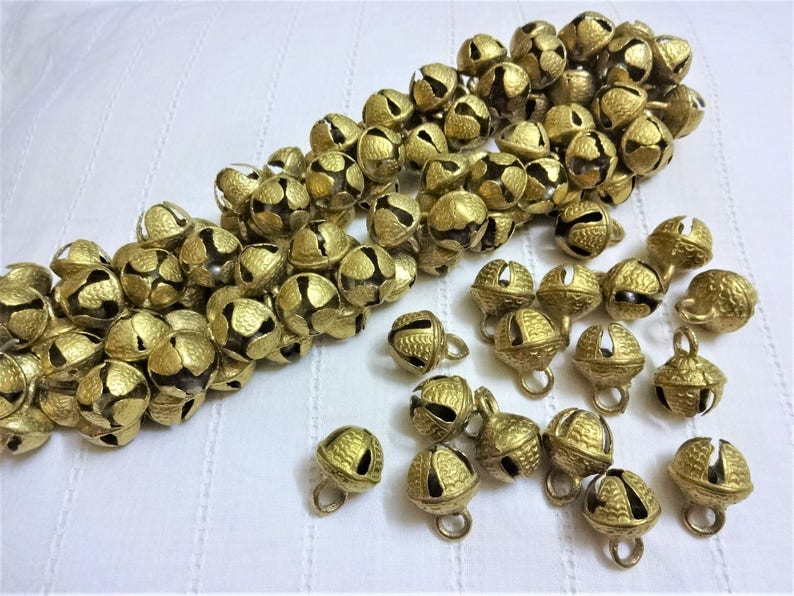 Brass Bell Metal Bells Boho Gypsy Bells 17 MM Indian Brass - Etsy