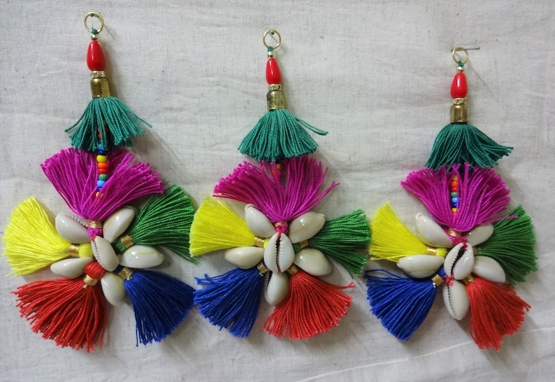 Cowrie Shell Tassel Ethnic Tassels Indian Tassels Cowrie | Etsy
