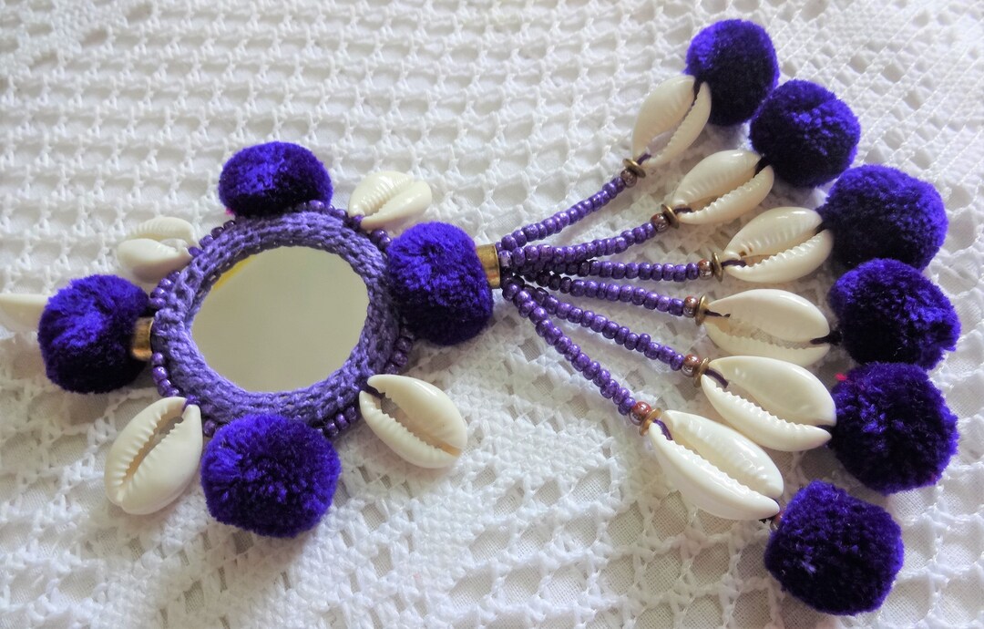 Indian Cowrie Shell Tassels, Mirror Charms, Purse & Handbag Decoration ...