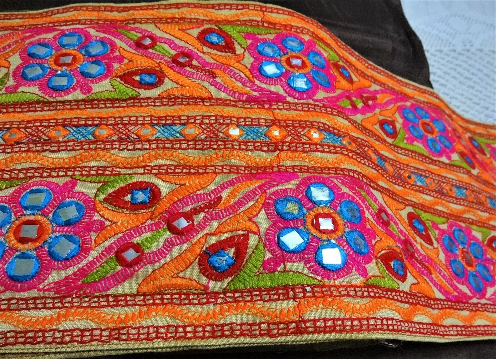 Indian Lace Embroidered 7 Broad Trim Sari Border - Etsy