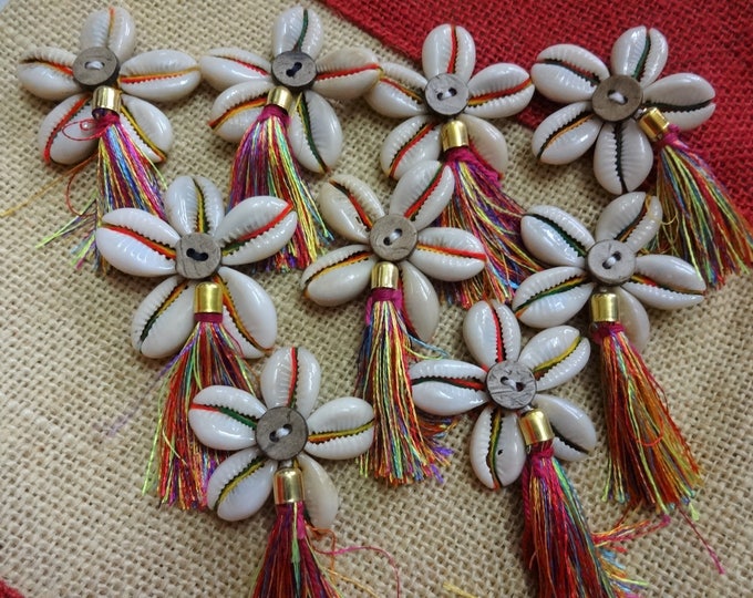 Indian Cowry Shell Motifs, Cowry Shell Rosettes, Cowrie Appliques ...