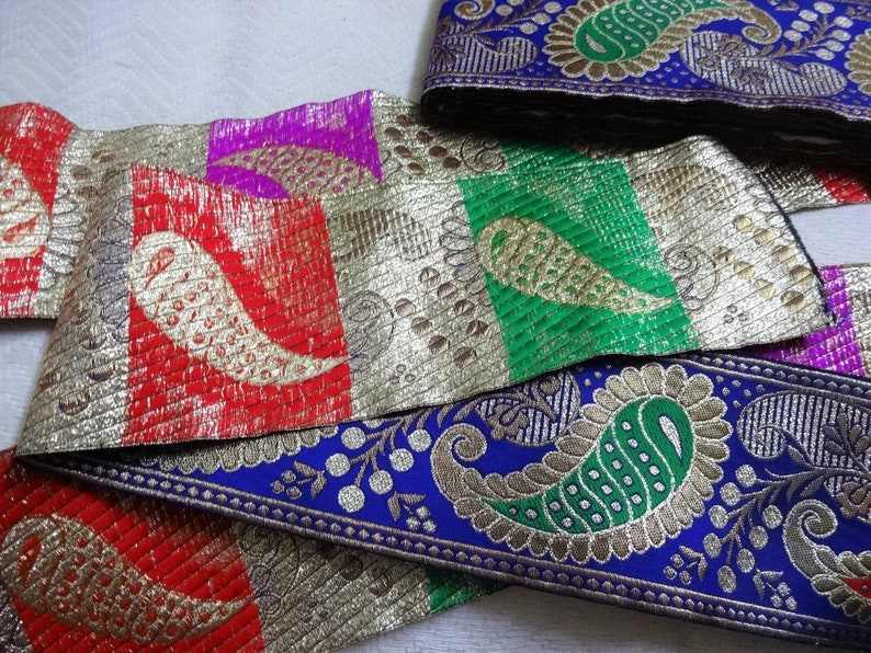 Indian Brocade Lace Banarasi Trim Fabric Lace Decorative - Etsy
