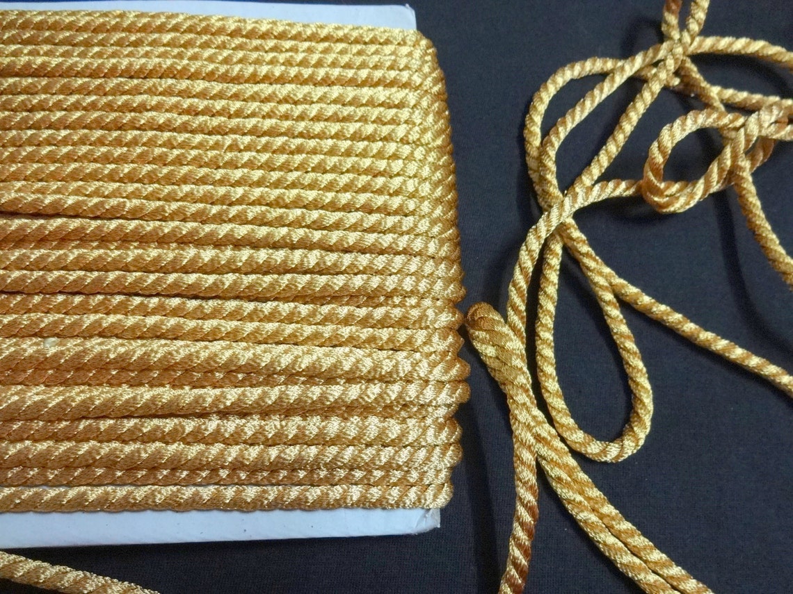 4 Mm Metallic Woven Cord / Thick Golden Cord /rope for Decoration ...