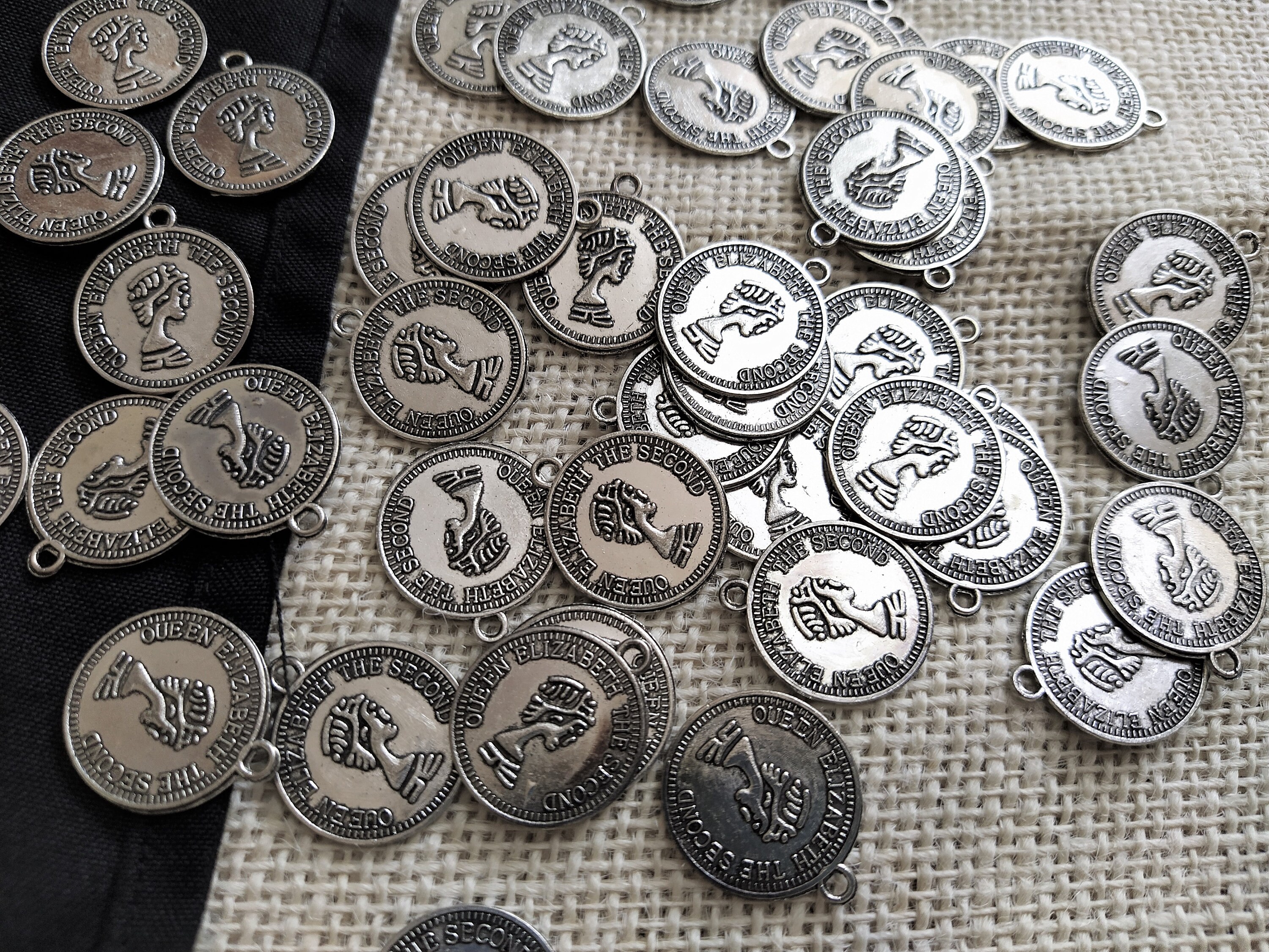 19 MM Metal Coin Charms, Jewelry Supplies, Indian Necklace Coins ...
