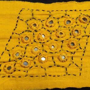 Indian Appliques, Embroidered Multi Colored Parallelogram Ethnic Sew on ...