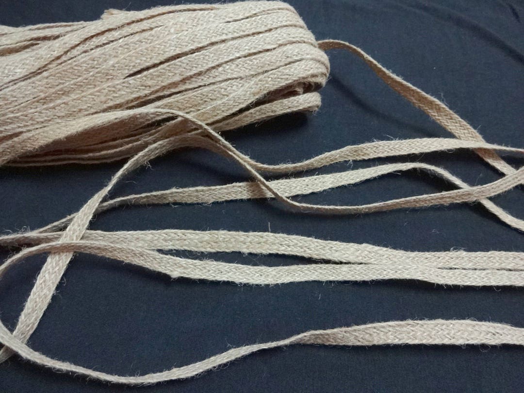 7 to 8 Mm Braided Jute,jute Lace Ribbon,burlap Trim,burlap Tape,indian ...