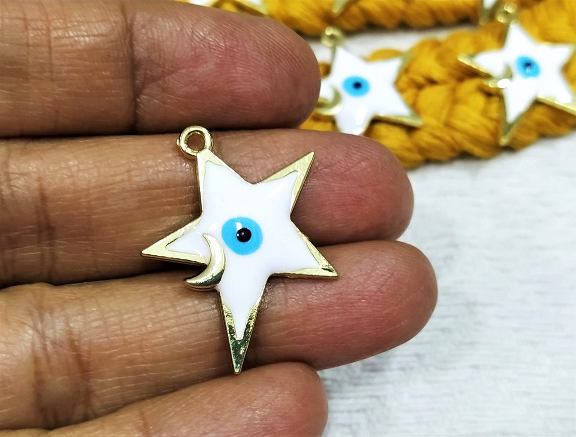Enamel Colorful Star Charms Necklace Pendants Ethnic Charms | Etsy
