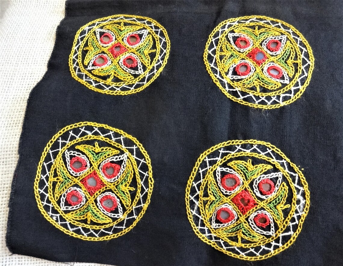 Indian Embroidered Multi Colored Round Ethnic Sew on Patch - Etsy