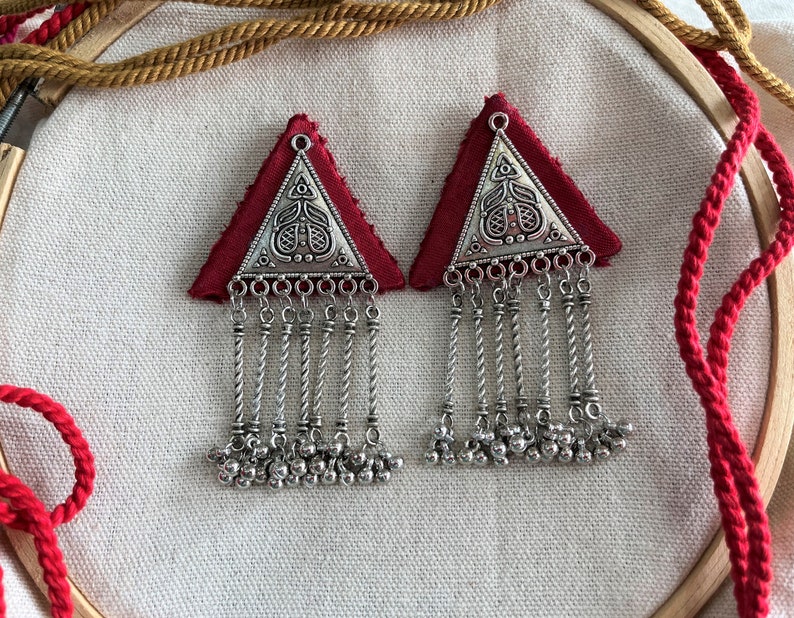 Indian Jewelry, Ethnic Earrings With Rod Connectors, Traditional ...