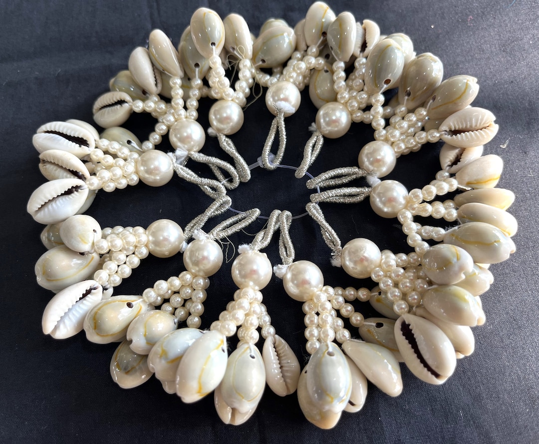 Cowry Shell Motifs, Cowry Shell Bunch Tassels, Beaded Cowrie Tassels ...