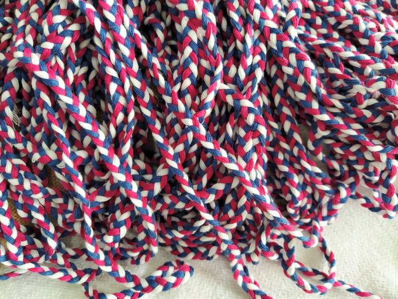 Braided Cotton Cord Cotton Ribbon 7 MM Braided Cotton Thread - Etsy