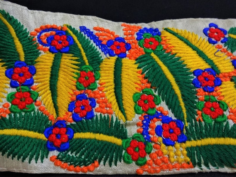 Indian Lace Broad Decorative Trim Craft Ribbon Embroidered | Etsy