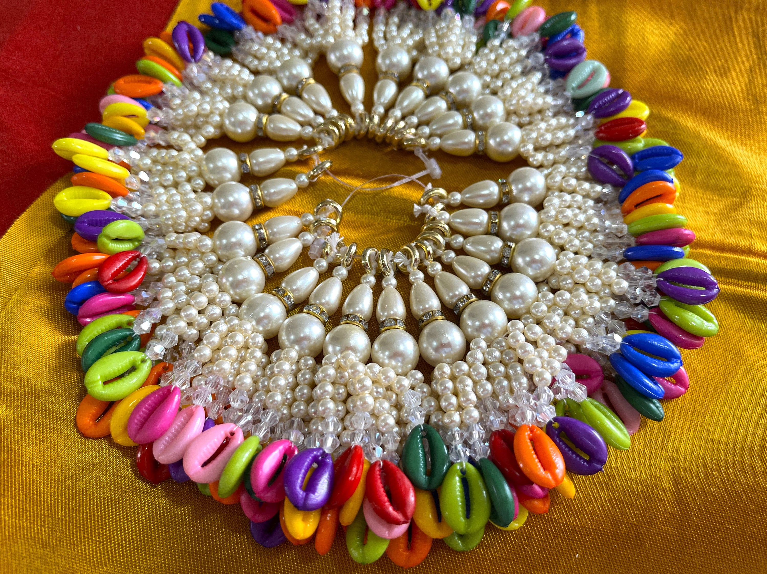 Acrylic Cowry Shell Motifs, Cowry Shell Indian Sari Latkens, Beaded ...