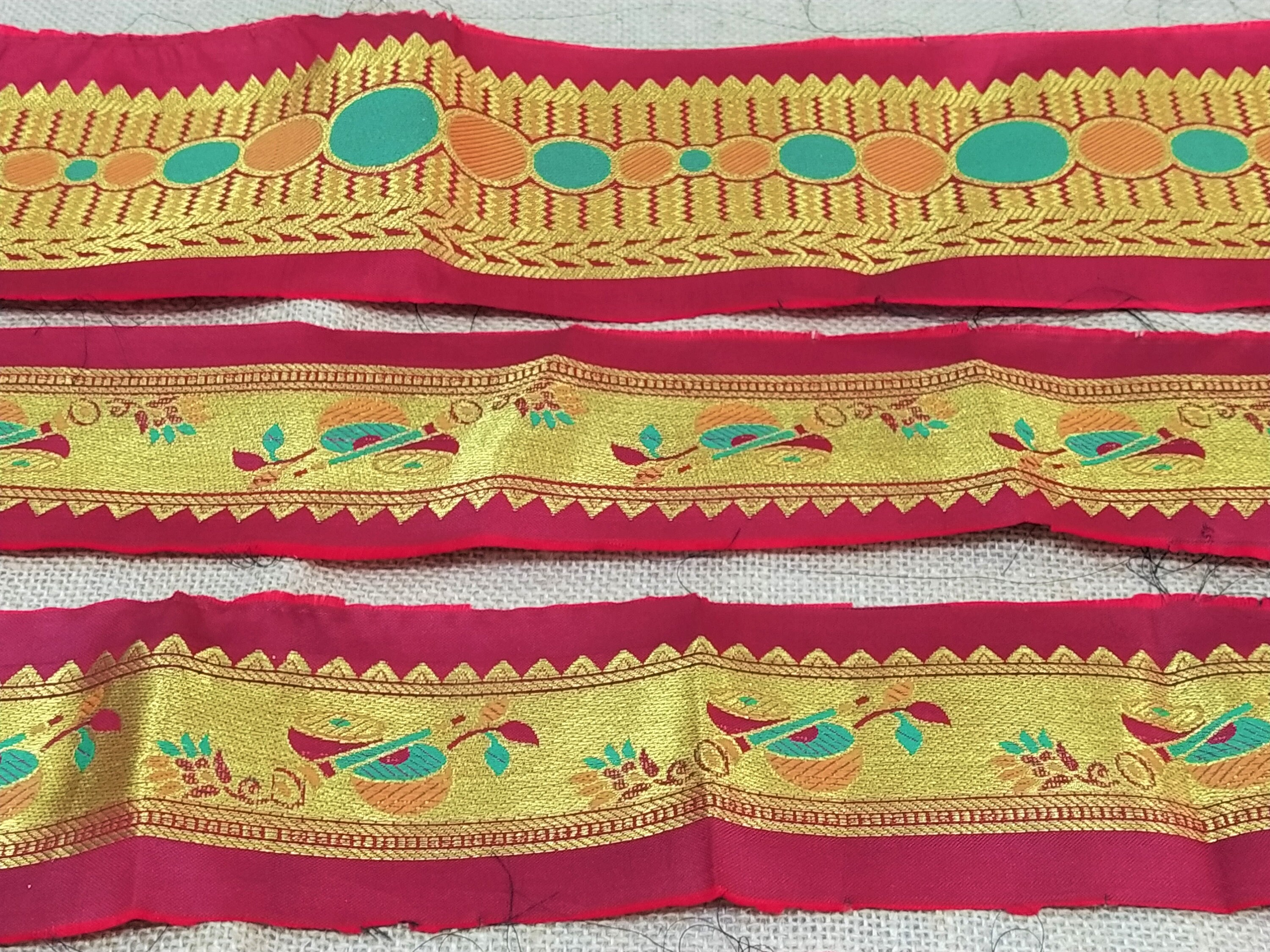 Indian Laces Jacquard Fabric Trim Decorative Crafting Sewing | Etsy