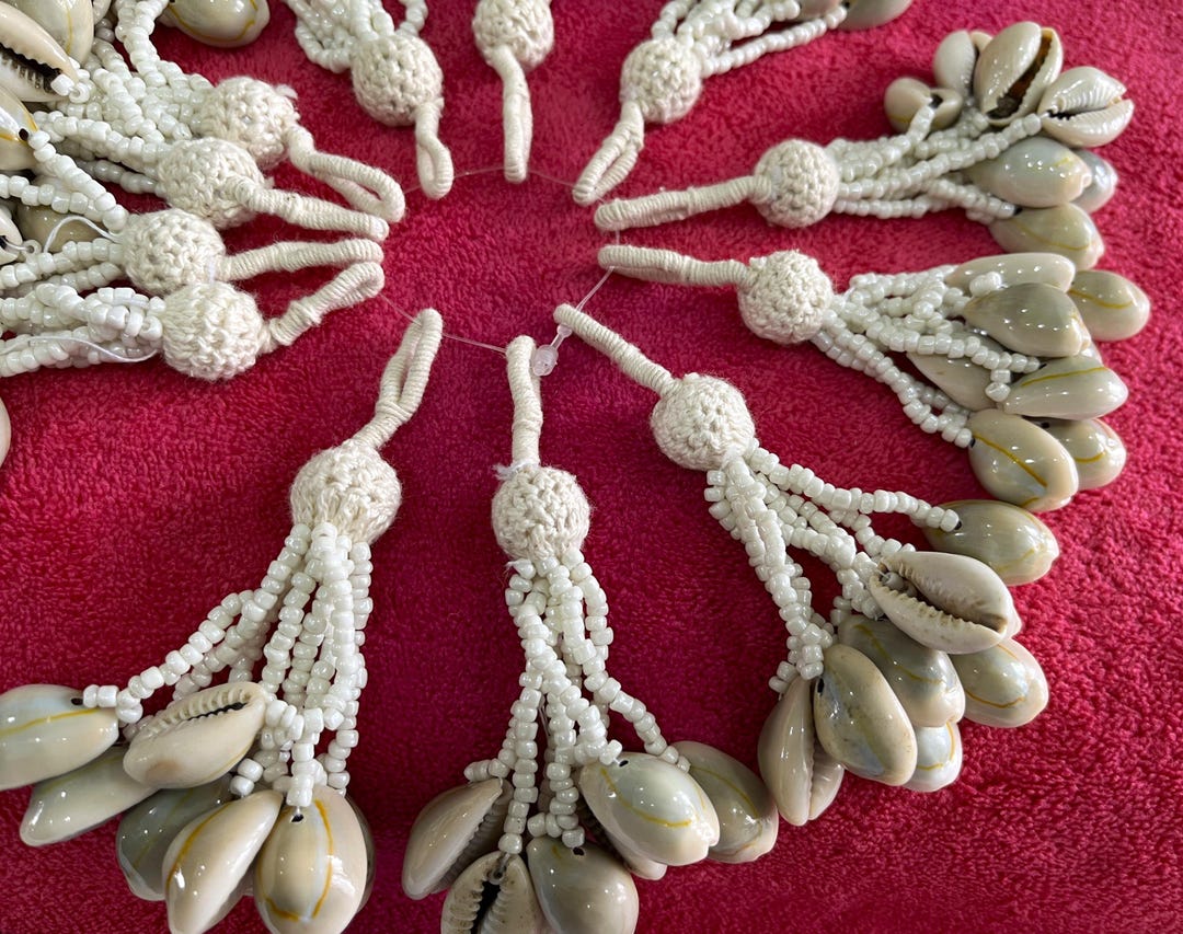 Cowry Shell Motifs, Cowry Shell Bunch Tassels, Beaded Cowrie Tassels ...