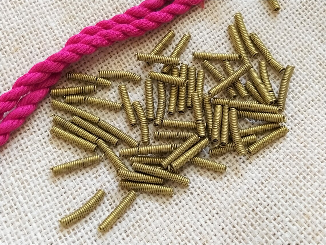 3 Mm Brass Coil Ends Spring Coil Cord Tip Bead Cap Fastener - Etsy