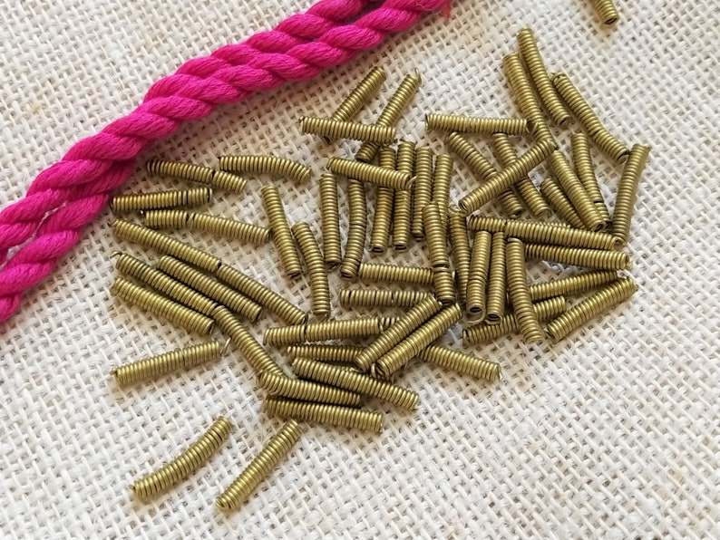 3 Mm Brass Coil Ends Spring Coil Cord Tip Bead Cap Fastener - Etsy