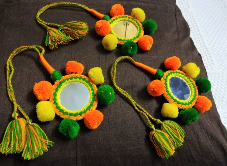 Large Mirror Indian Tassel Purse & Handbag Decoration | Etsy