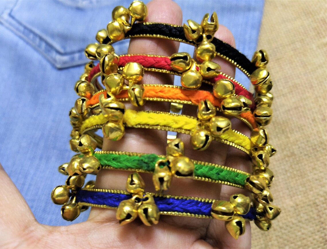 Indian Bangles Brass Bangles with Bells Ethnic Jewelry Boho | Etsy