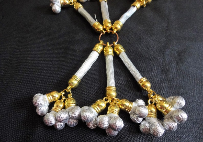 Handmade Fabric Trim Tassels Silver Tassels Ethnic Tassels - Etsy India