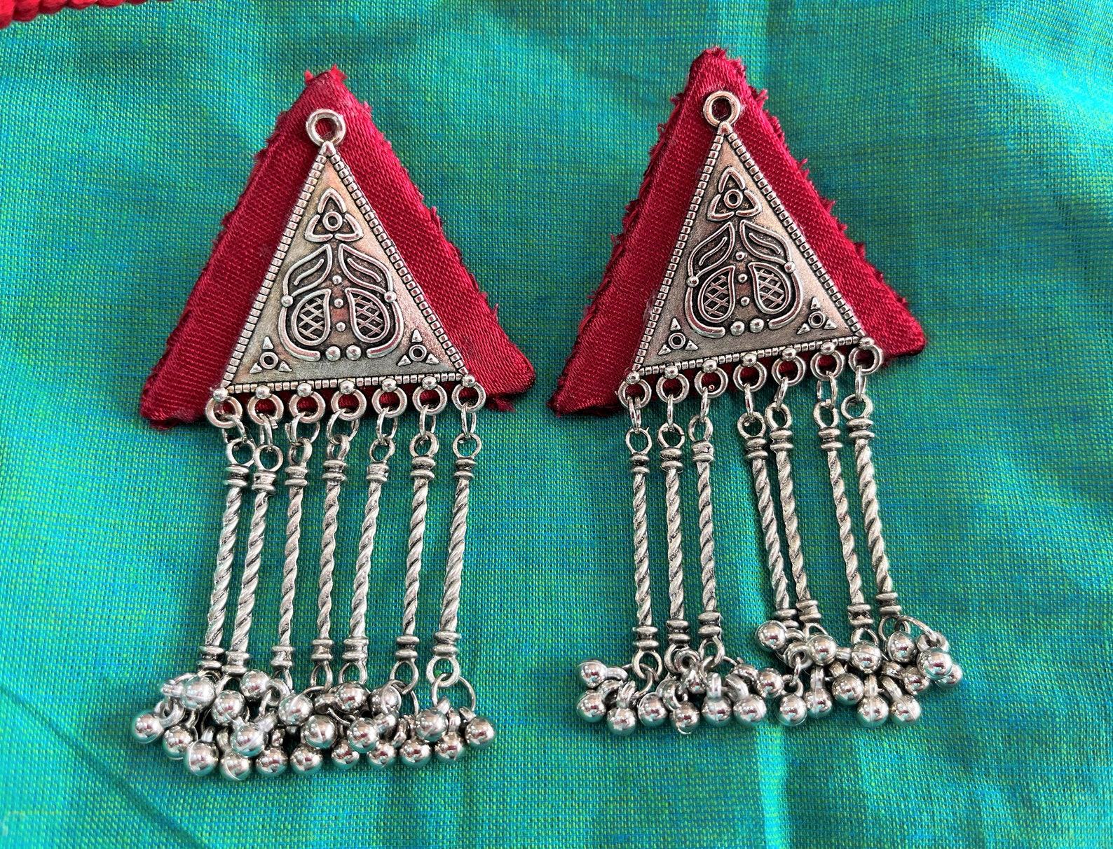 Indian Jewelry, Ethnic Earrings With Rod Connectors, Traditional ...