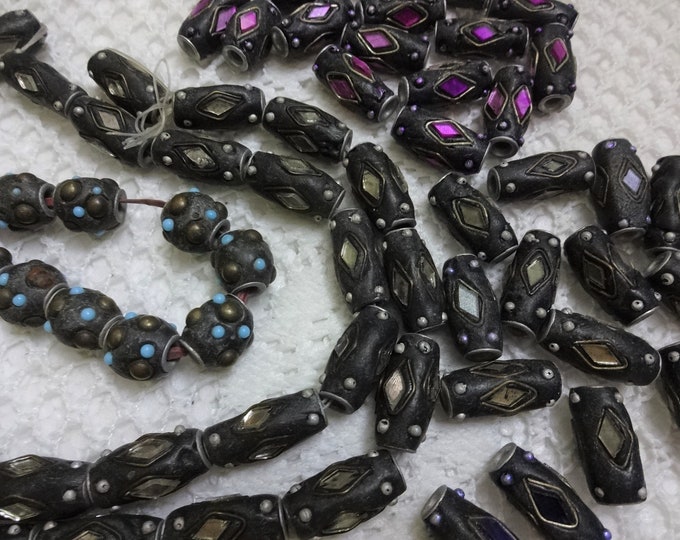 Kashmiri Beads - Indian Ethnic Handmade Beads -polymer Clay Beads With ...
