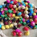 50 Pcs Handmade Thread Balls With Metal Cap and Wire Hook, Cotton Balls ...