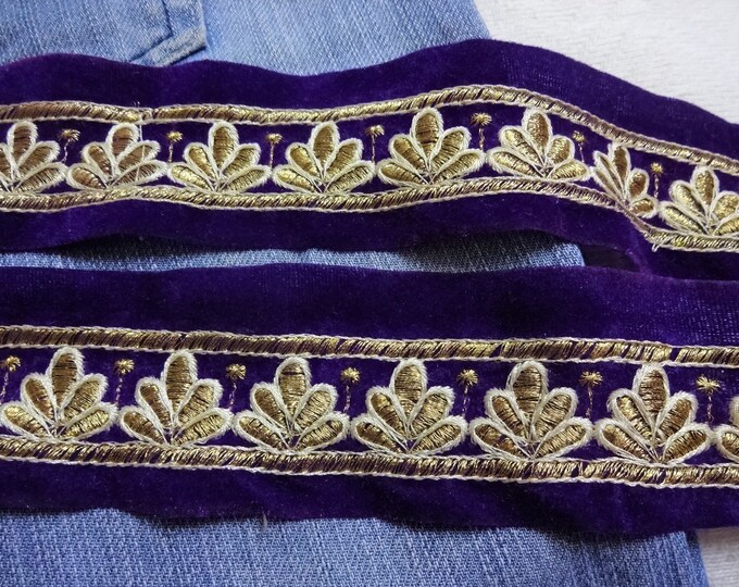 Indian Laces, Indian Trim, Velvet Fabric Lace, Decorative Ribbon ...