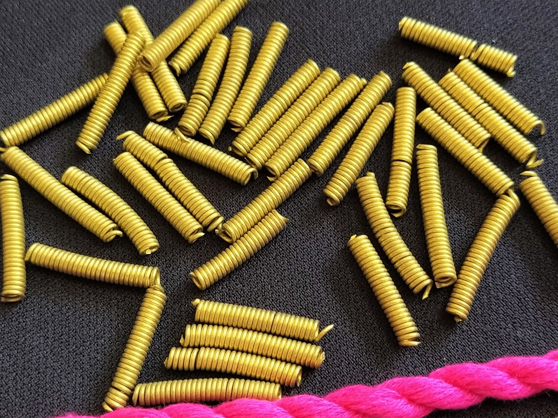 3 Mm Brass Coil Ends Spring Coil Cord Tip Bead Cap Fastener - Etsy