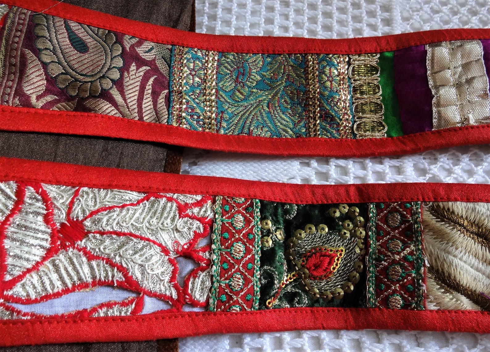 Indian Patch Embroidered Lace, Ethnic Trim, Saree Border, Fabric Lace ...