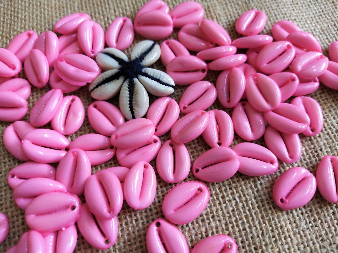 100 Pcs Cowry Shells, Acrylic Cowrie Beads, Decorative Beads, Indian ...