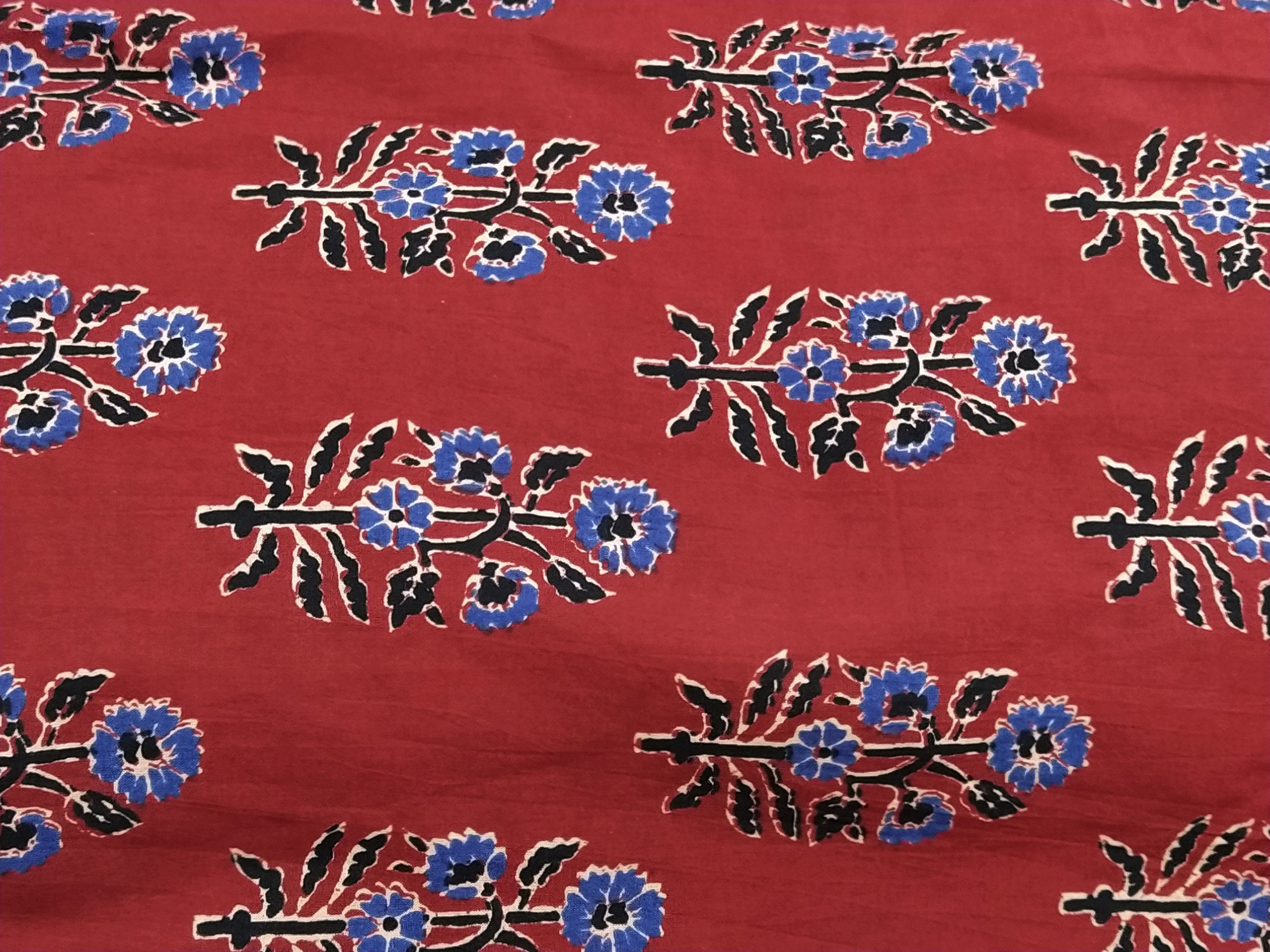 Indian Fabric Block Print Cotton Fabric Indian Textiles | Etsy