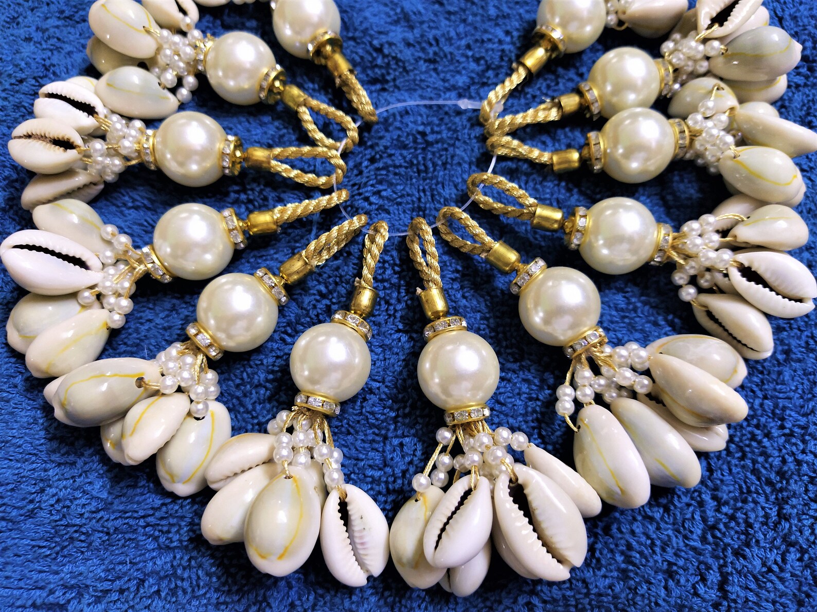 Cowry Shell Motifs, Cowry Shell Bunch Tassels, Beaded Cowrie Tassels ...