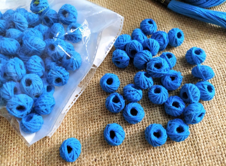 50 Pcs Handmade Thread Balls Cotton Balls Craft Decoration - Etsy