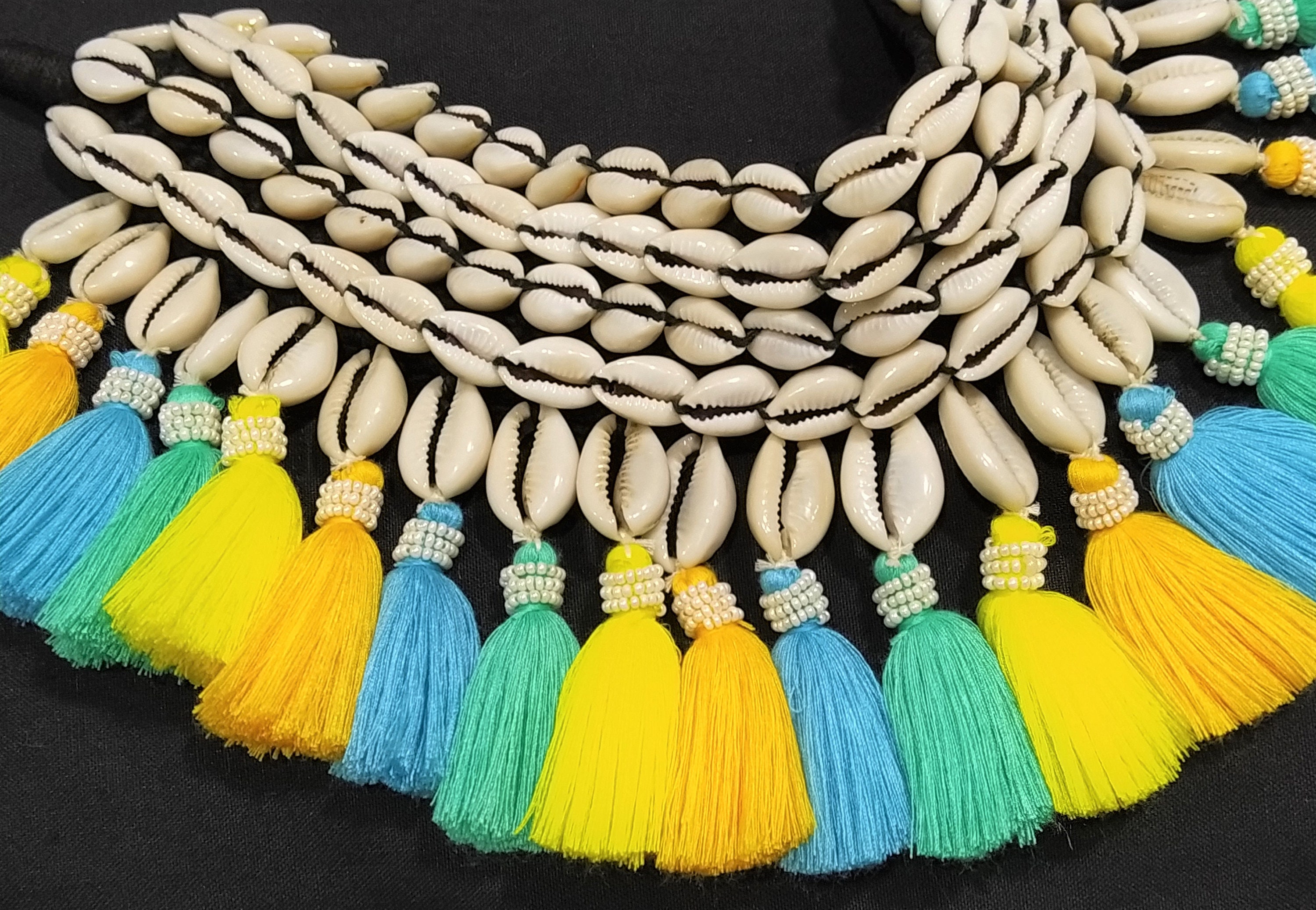 Beachwear Jewelry Cowrie shell Necklace Indian Beaded | Etsy