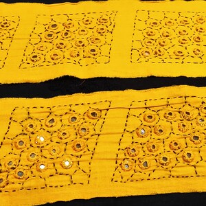 Indian Appliques, Embroidered Multi Colored Parallelogram Ethnic Sew on ...