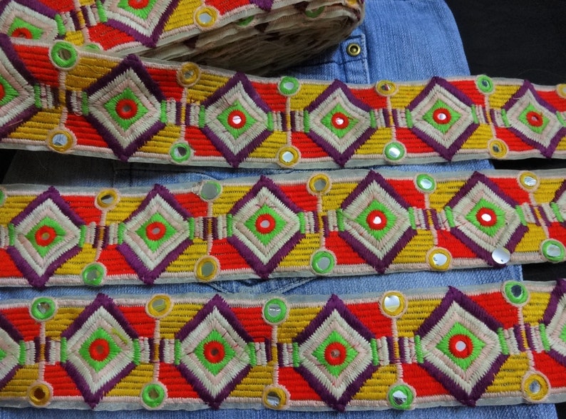 Decorative Trim, Indian Textile, Handmade Trim, Sari Border, Cotton ...