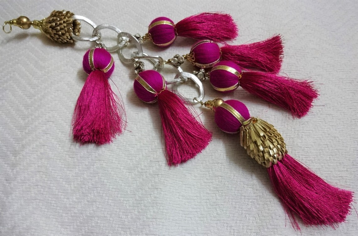 Long Tassel Ball Tassel Silk Tassel Decorative Zari Trim | Etsy