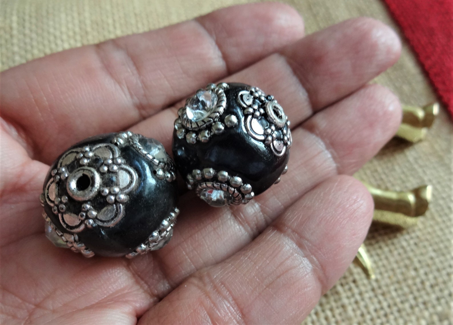 Indian Beads, Retro Style Ethnic Beads, Kundan Work, Jewelry Supplies ...