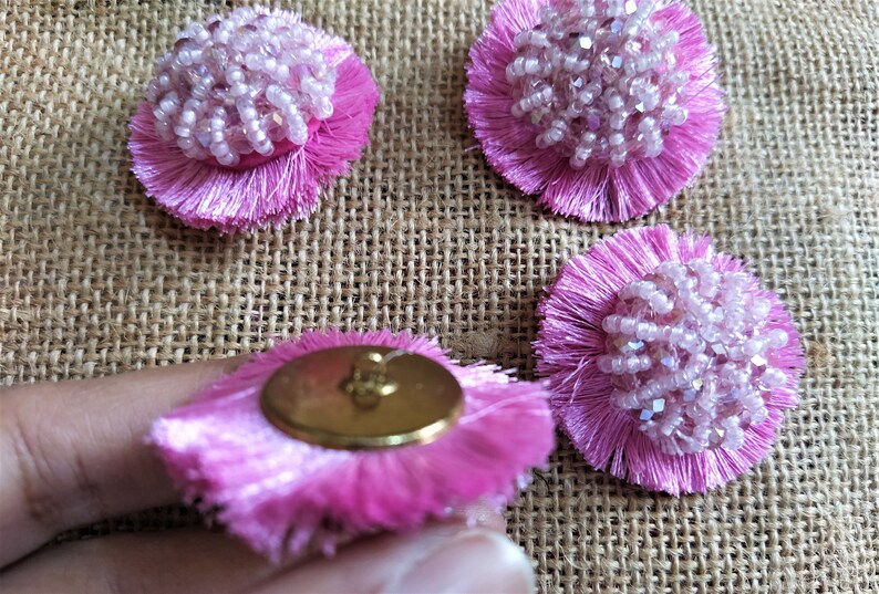 Beaded Appliques Embroidered Ethnic Indian Sew on Buttons | Etsy