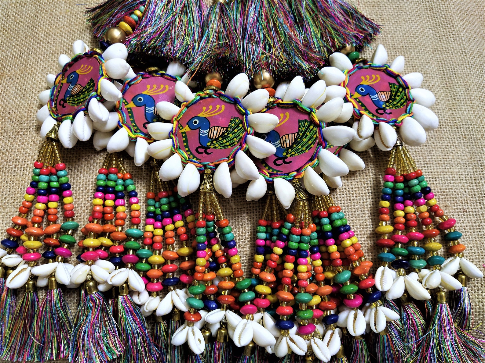 Indian Tassels Ethnic Purse & Handbag Decoration Cowrie - Etsy