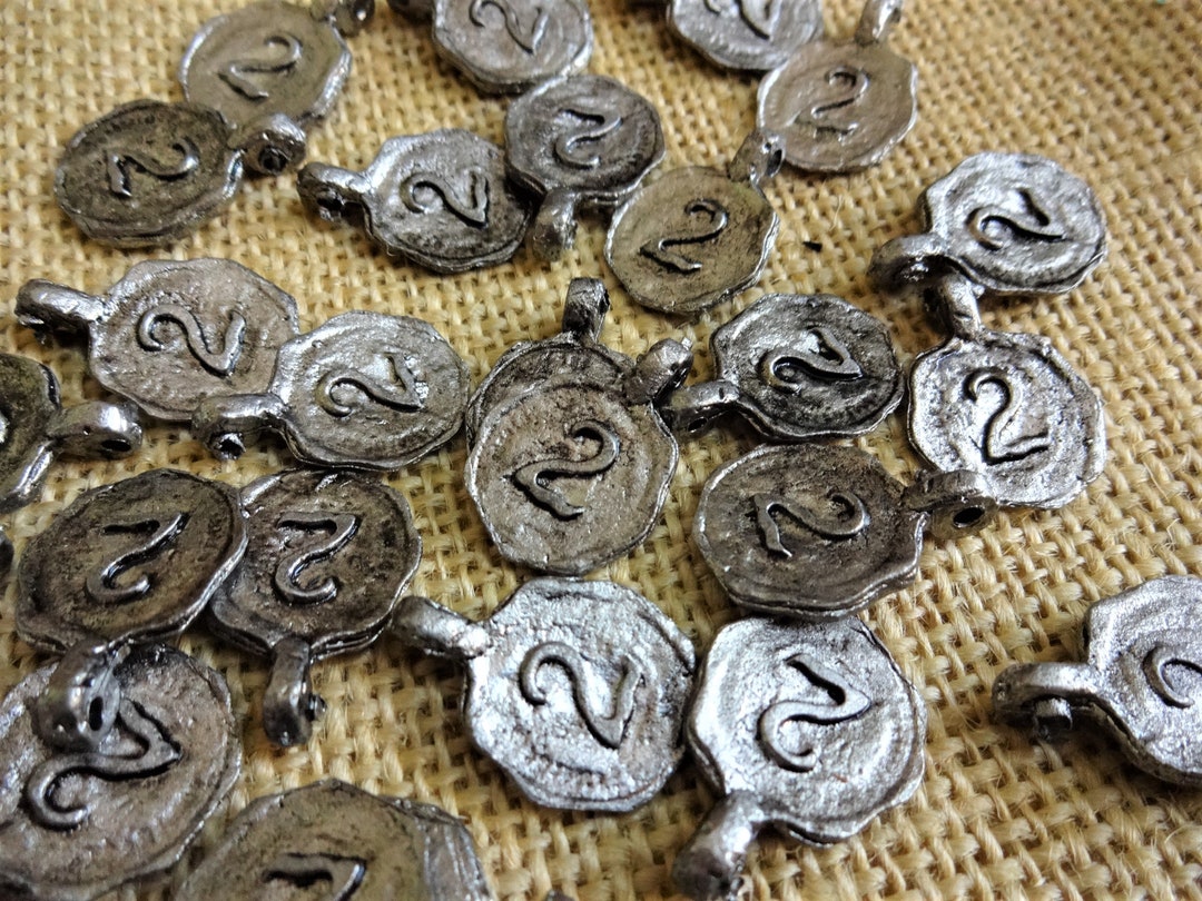 15 MM Metal Coin Charms, Jewelry Supplies, Indian 2 Paise Coins ...
