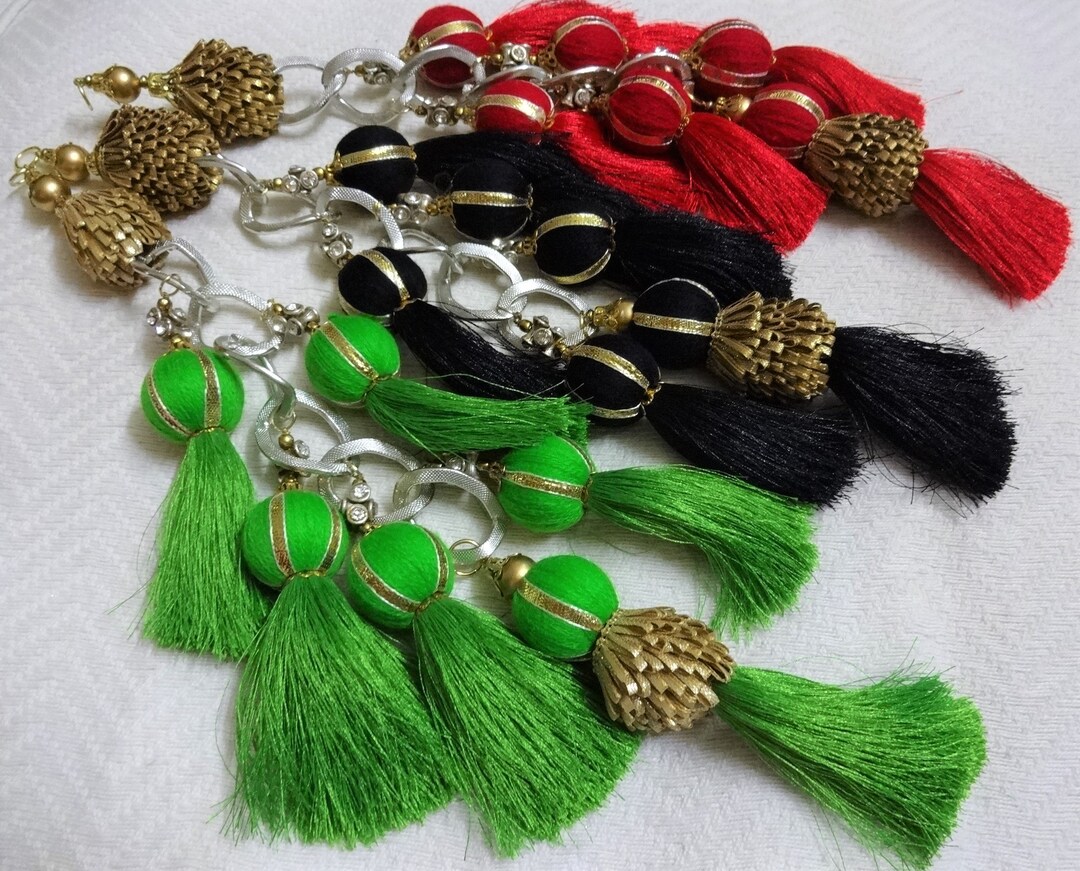 Long Tassel Ball Tassel Silk Tassel Decorative Zari Trim Tassel Sari ...