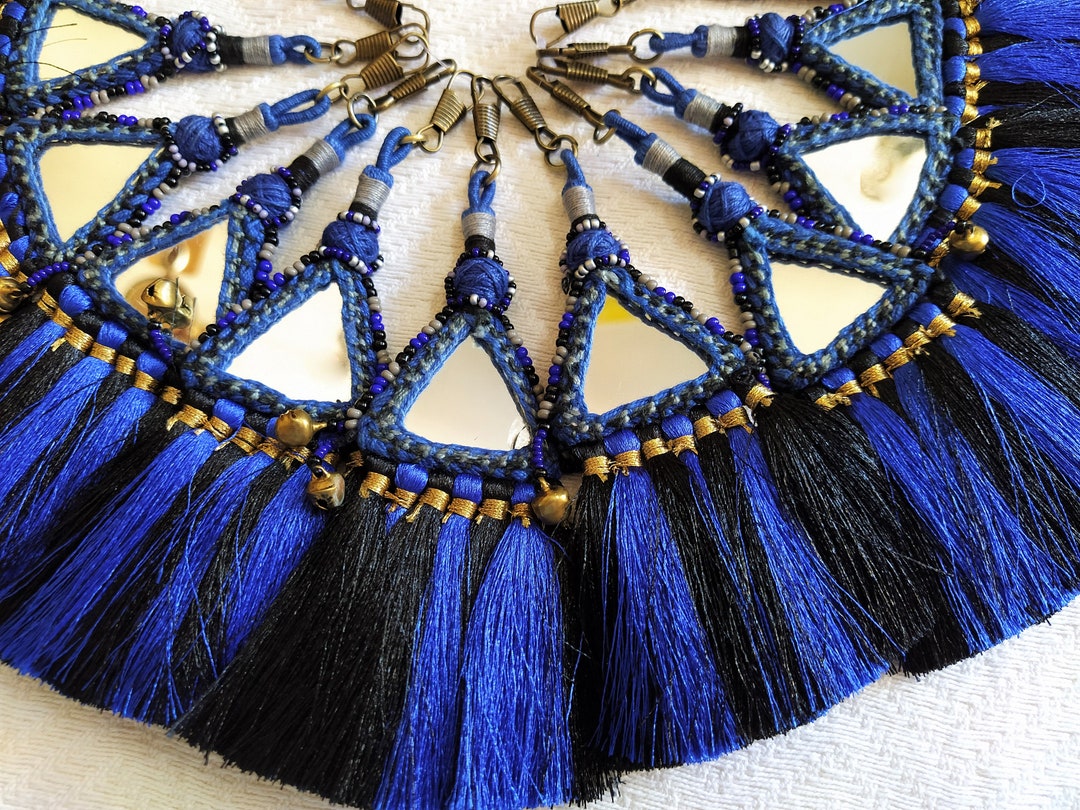 Indian Tassels, Banjara Kutchi Tassels, Bell Swag, Shisha Mirror ...