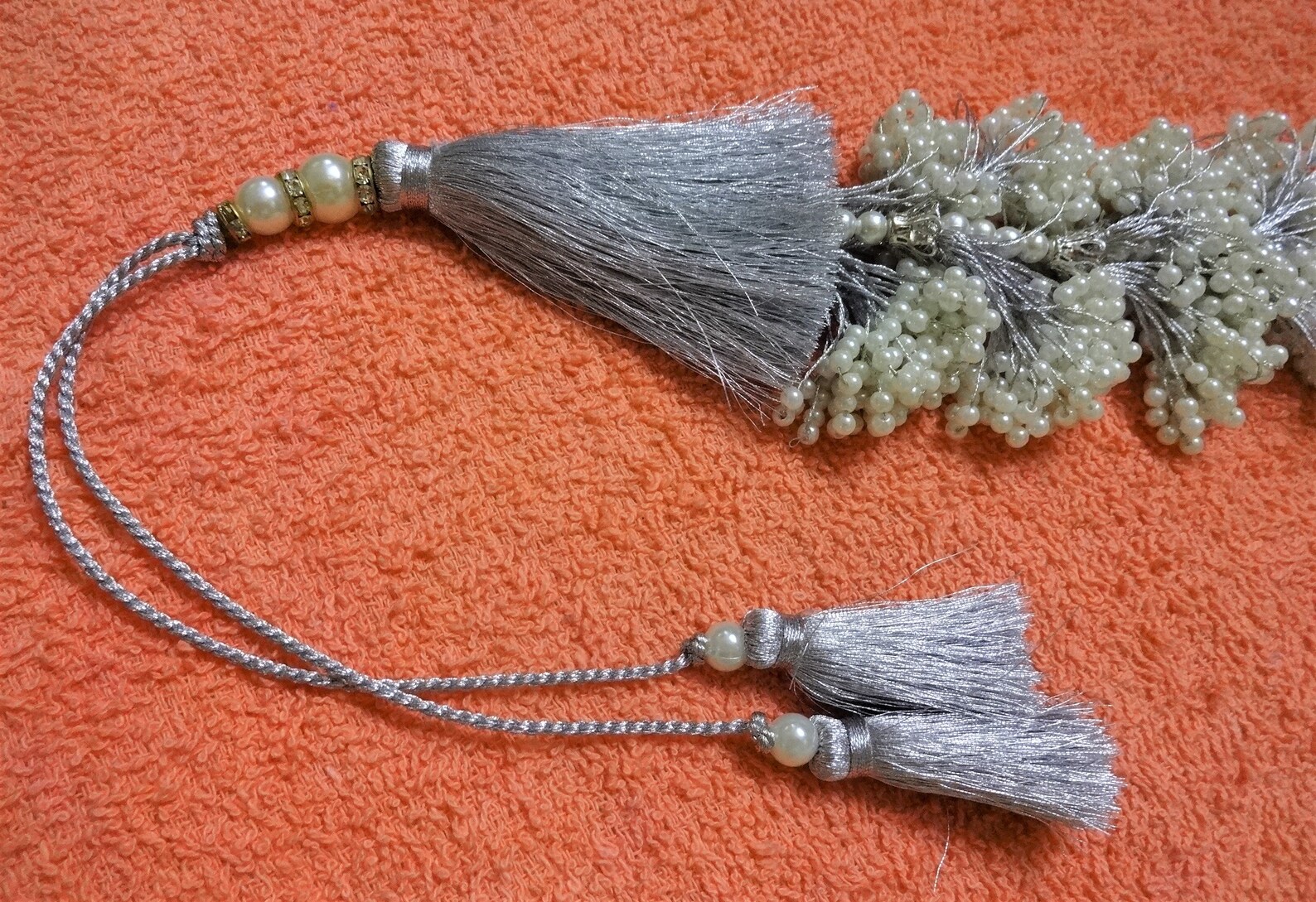 Beaded Tassel, Long Tassel, Pearl Tassel, Bridal Tassel, Decorative ...