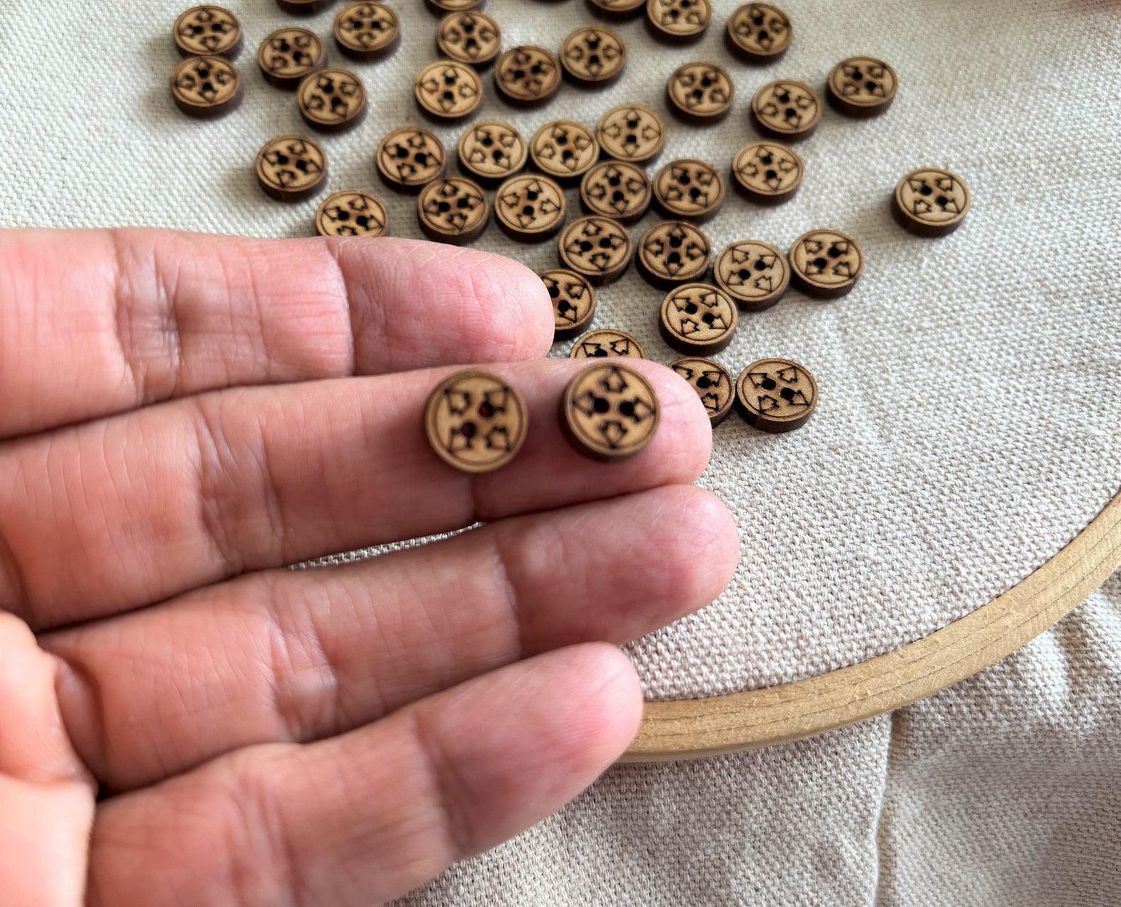 10 Mm Wood Buttons Wooden Buttons for Crochet and Knitted - Etsy