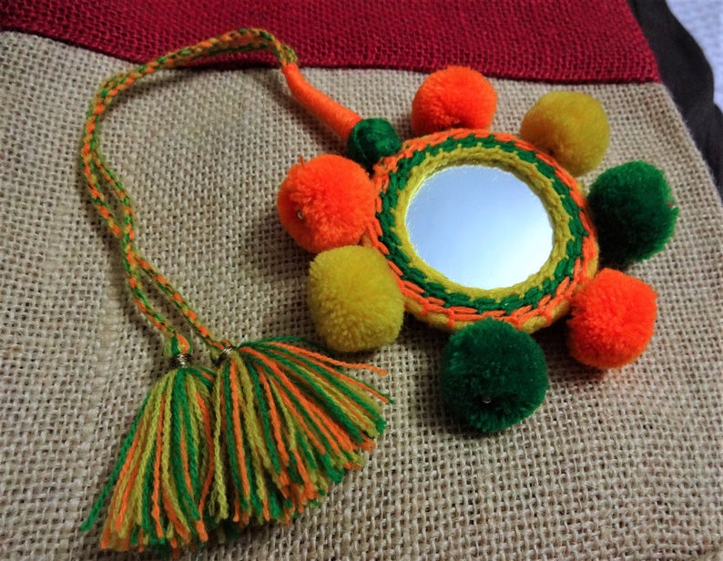 Large Mirror Indian Tassel Purse & Handbag Decoration | Etsy